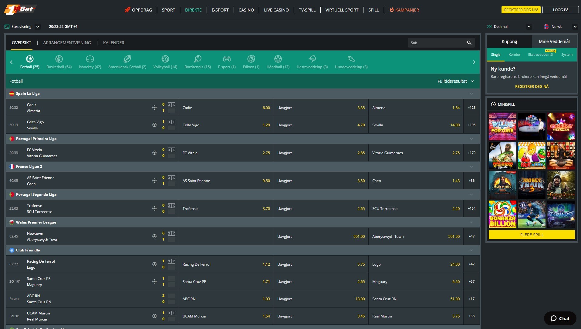 1Bet Bonus » Sport 1000 NOK » Casino 5000 NOK » jan. 2024